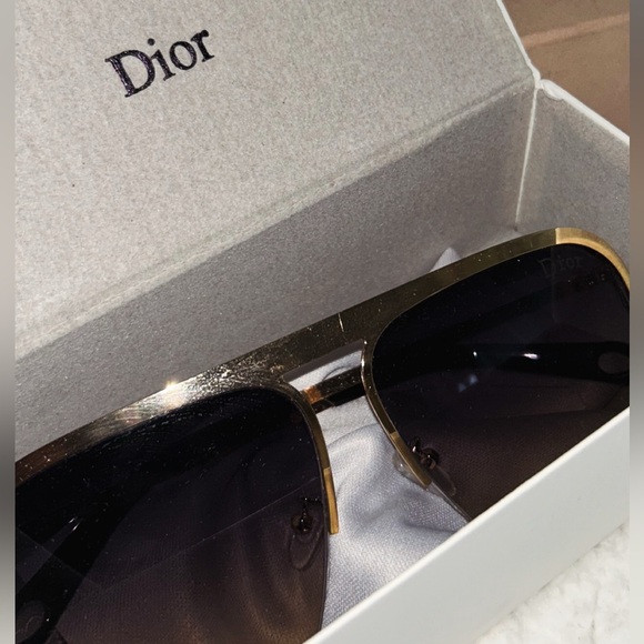 Dior | Accessories | Dior Mens Sunglasses With Gold Frame And Black ...